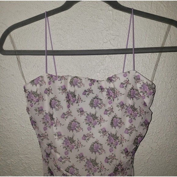 Emprada | Dresses | Nwt Emprada Sz S Mini Dress White Purple Floral ...